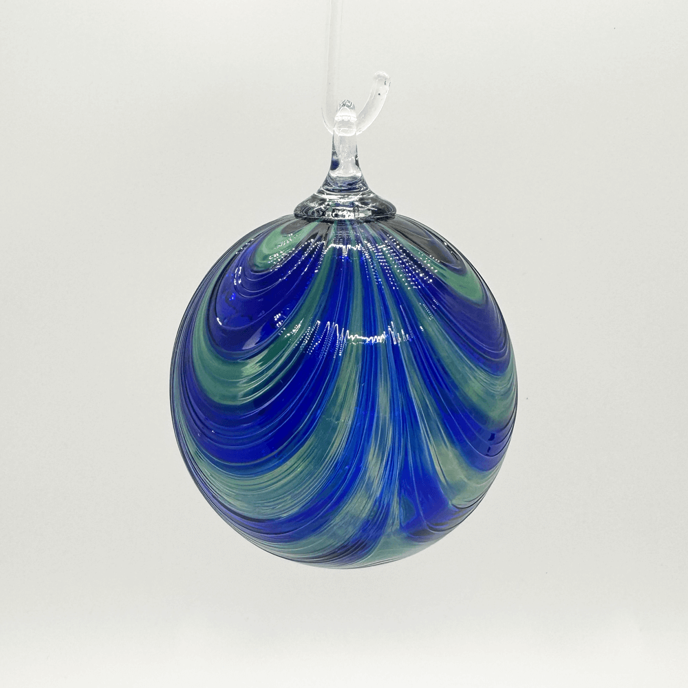 True to the Blue Handmade Glass Ornament – Glass Eye Studio