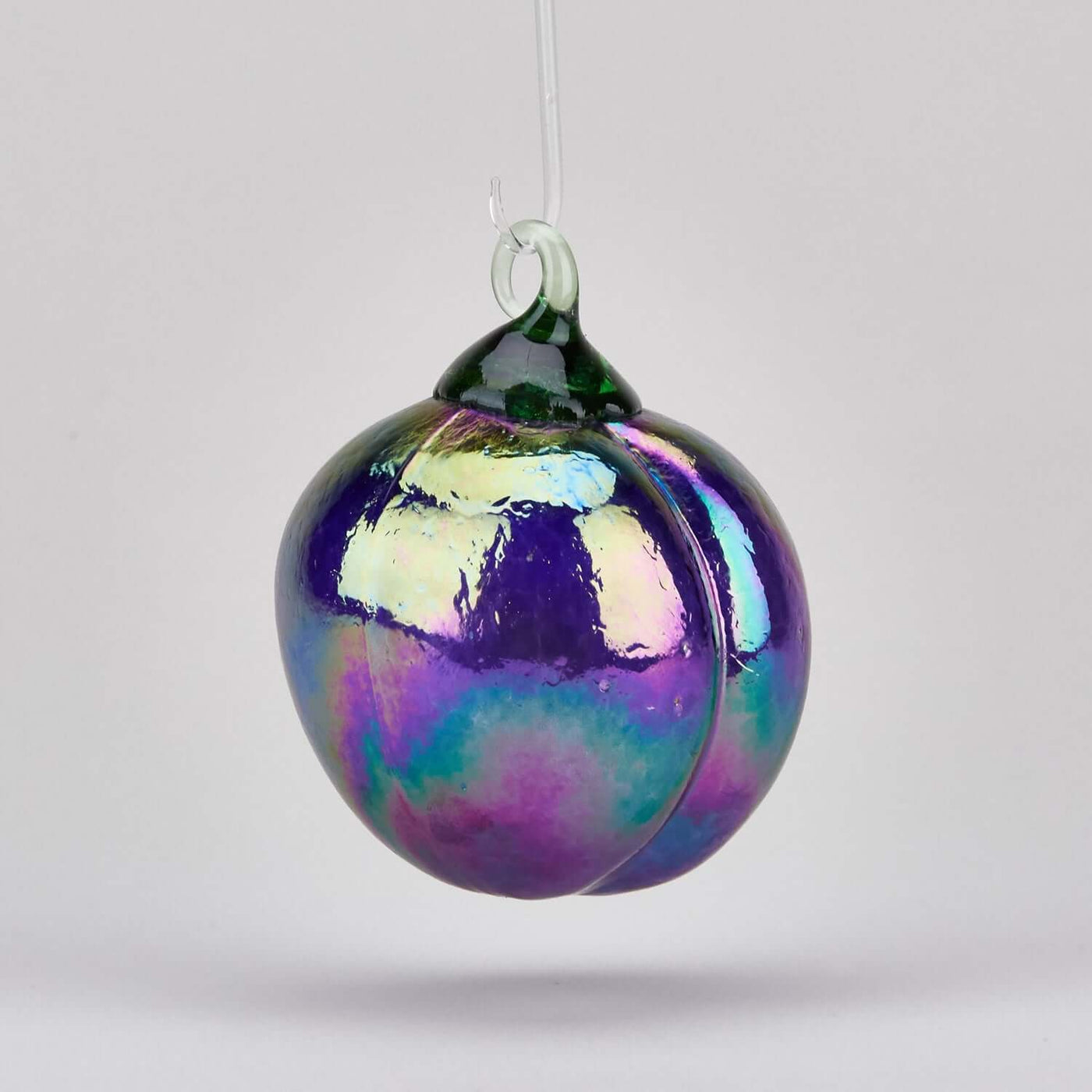 Handmade Glass Fruit & Vegetable Ornament: Plum
